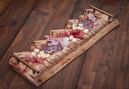 Plateau de service en bois , Planche à découper en bois ,Bois massif ...